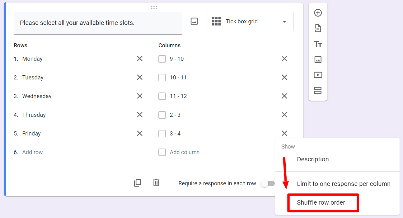 How To Use Checkbox Grid In Google Forms