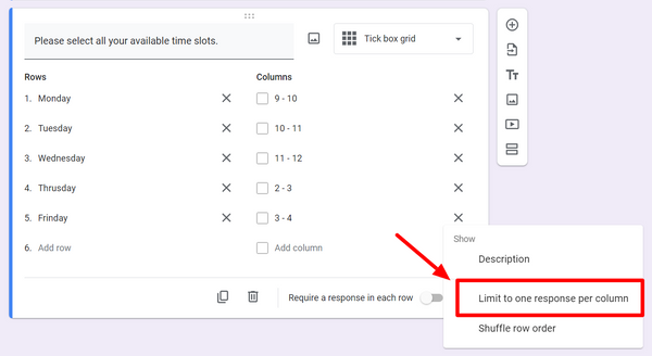 How to Use Checkbox Grid in Google Forms